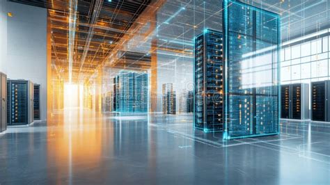 Data Center Storage Information Flow Visualization Cloud Computing And Cybersecurity