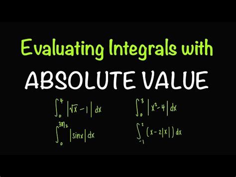 Free Video Evaluating Integrals With Absolute Value From Math With Professor V Class Central