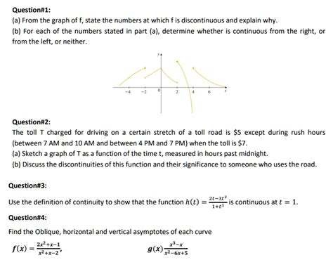 solved question 1 a from the graph of f state the numbers at which