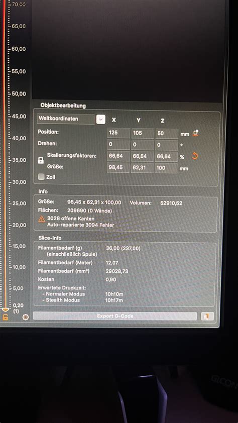 Beim Slicen Kommt Ein Warndreieck Mit Folgendem Fehler 3028 Offene Kanten Allgemeine