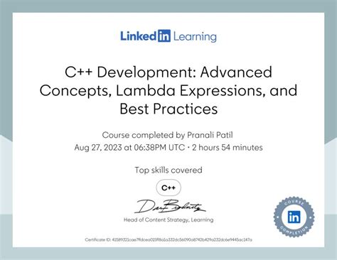 Pranali Patil On Linkedin Certificate Of Completion