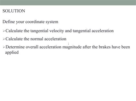 Chapter Example On The Kinematics Of Particle Pptx