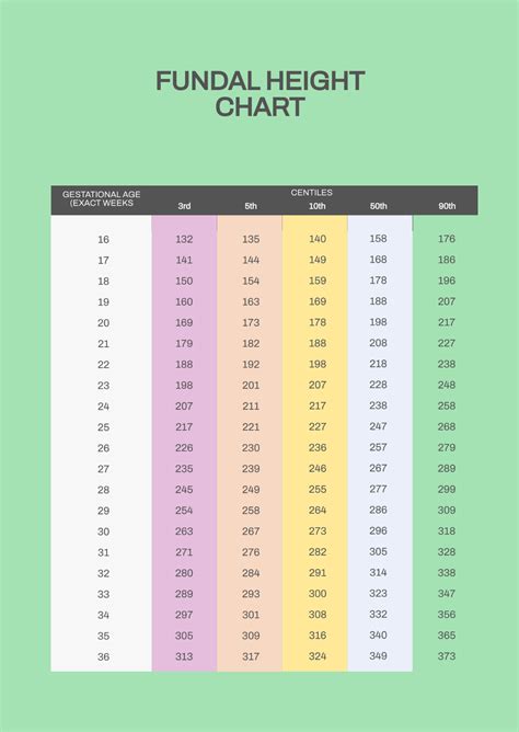 Free Printable Height Measurement Chart