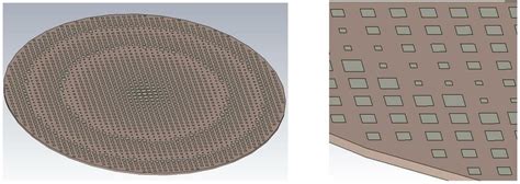 Example Of Reflectarray Using Varying Element Size Phasing Element