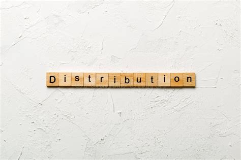 Distribution Word Written On Wood Block Distribution Text On Table