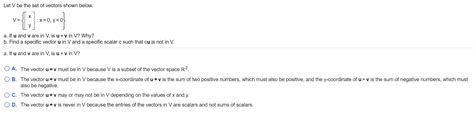 Solved B Find A Specific Vector U In V And A Specific