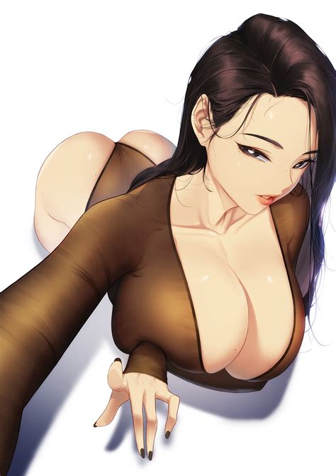 Blueorca Original Highres Girl Ass Breasts Fingernails Huge Breasts Long Hair Looking