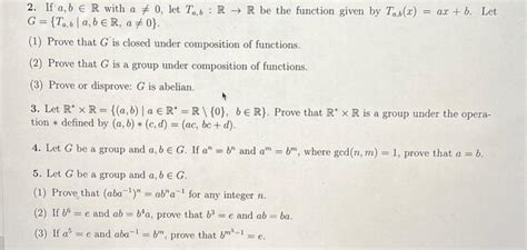 Solved If A BR With A Let Ta B RR Be The Function Chegg Com