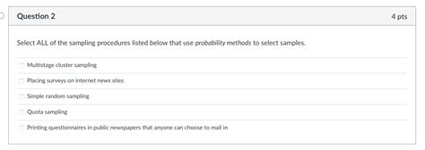 Solved Multistage Cluster Sampling Placing Surveys On