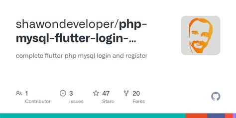Github Shawondeveloperphp Mysql Flutter Login Register Complete Flutter Php Mysql Login And