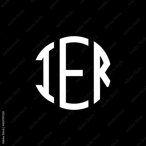 IER Letter Logo Design IER Modern Letter Logo With Black Background IER Creative Letter Logo