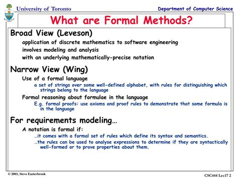 ppt lecture 17 formal modeling methods powerpoint presentation free download id 338558