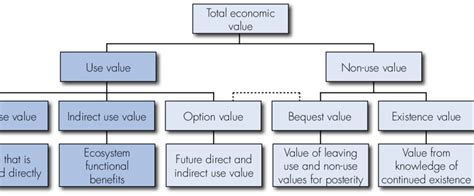 Total Economic Value Tev Comprising Several Use And Non Use Values