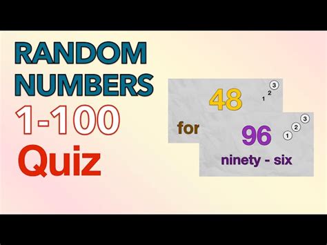 Random Numbers 1 100 Quiz Recogniz English Esl Video Lessons
