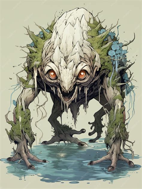 Premium Photo A Close Up Of A Monster With A Very Big Head And Big