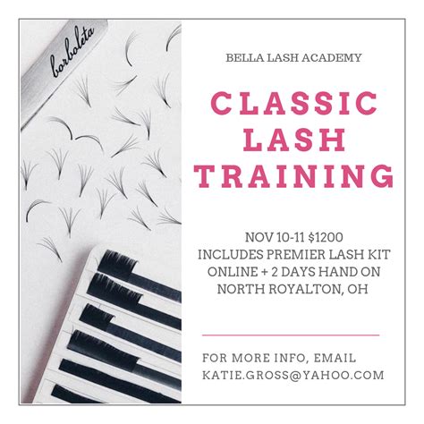 Training Calendar — Suburban Lash And Beauty