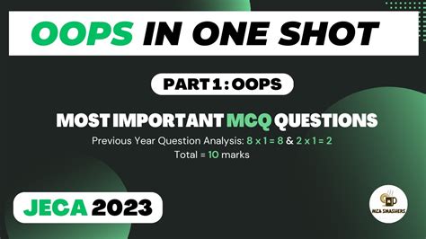 Wb Jeca 2023 Exam Preparation Oops Part 1 Most Expected Mcq Questions Youtube