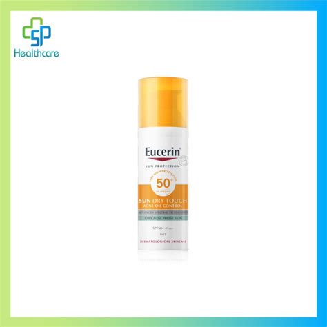 Eucerin Sun Dry Touch Acne Oil Control Face Spf50 Pa 50 Ml ยูเซอรีน ครีมกันแดดคุมมัน