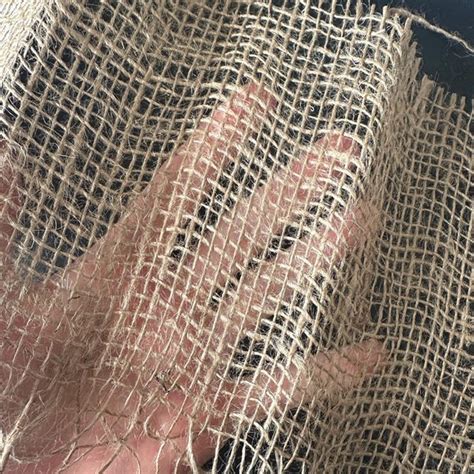 Hessian Scrim Netting Jute Fabric Sacking Material Fine Natural Burlap Raffia Garden Net