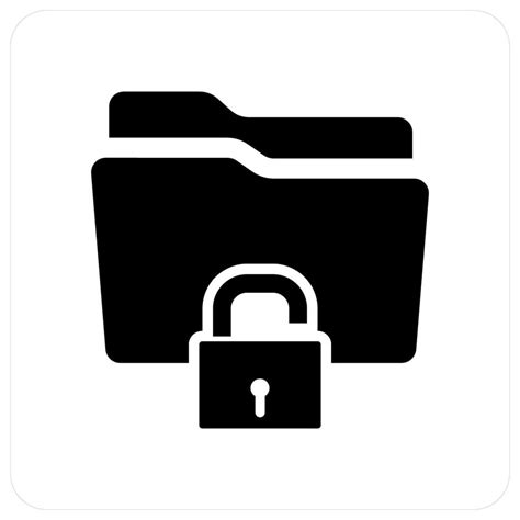 Folder Security And Folder Lock Icon Concept 50496971 Vector Art At