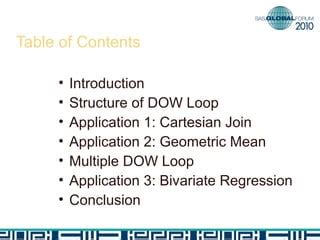 Applications Of The DOW Loop PPT