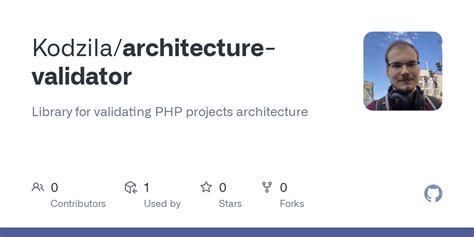 Github Kodzilaarchitecture Validator Library For Validating Php