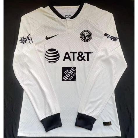 2022 2023 Club America Away Hombres Manga Larga Camiseta De Fútbol