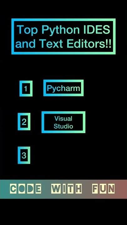 Top Python Ides And Text Editors Python Pythonprogramming Pythoncourse Youtube