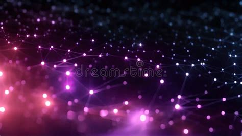 3d Rendering Of Abstract Technology Background With Connecting Dots And