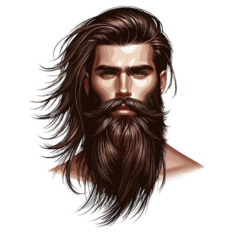 Premium Vector Hair Amp Beard Symphony Vector Art Of Untamed Growth