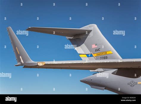 The Boeing C 17 Globemaster Transp Ort Plane In Static Ground Display At The 2017 Airshow At