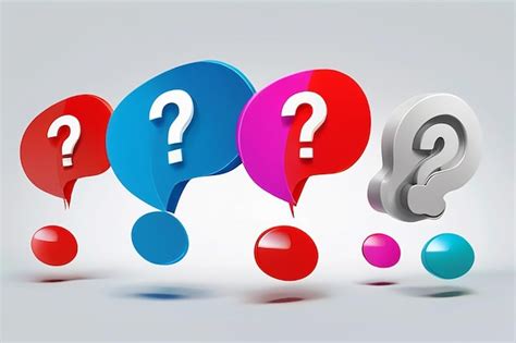 3d Speech Bubbles Question Mark Icon Sign Or Ask Faq And Qa Answer Solution Information