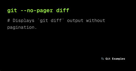 Git No Pager Diff