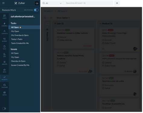 Integrate Cliq With Zoho Projects Zoho Cliq