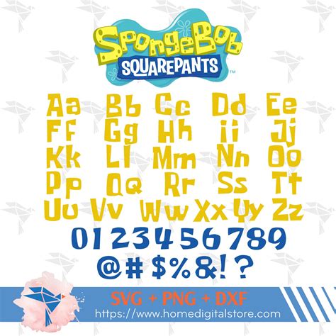 Spongebob Font Svg Png Dxf