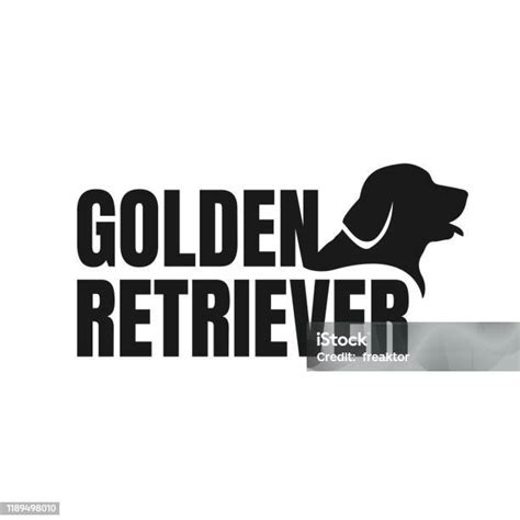골든 리트리버 개 로고 벡터의 실루엣입니다 개 머리 요소 디자인 개념으로 세련된 골든 리트리버 문자 골든 리트리버에 대한 스톡 벡터 아트 및 기타 이미지 Istock