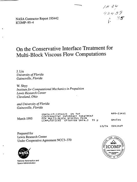 on the conservative interface treatment for multi block viscous flow