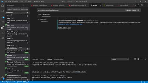 Windows環境でvscodeでのruby On Railsの開発環境構築手順 Ruby Qiita
