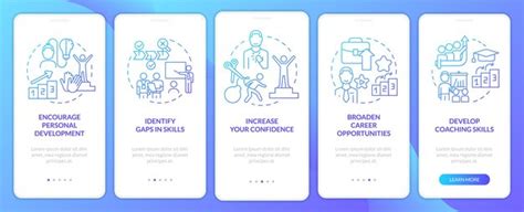 Premium Vector Mentoring Relationship Advantages Blue Gradient