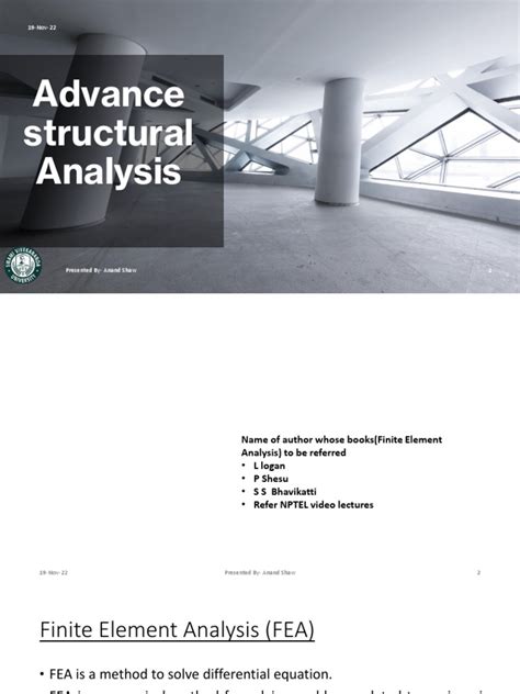 Adv Struc Lec 07 Pdf Finite Element Method Stress Strain Analysis