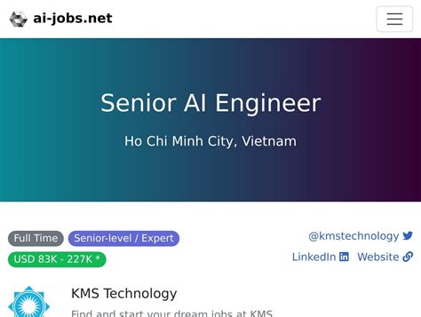 Hiring Senior Ai Engineer In Ho Chi Minh City Vietnam Raimljobs