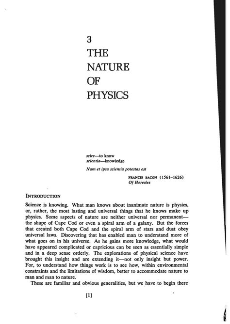 The Nature Of Physics Physics In Perspective The Nature Of Physics