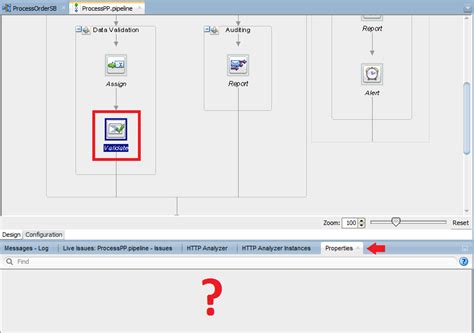 Bineonary Property Window Of Pipeline Component Not Showing In
