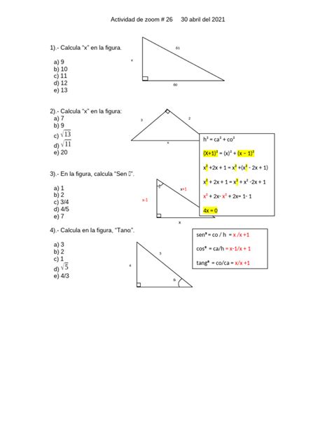 Ejercicios Funciones Trigonometricas Pdf