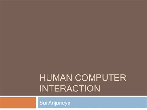 Humancomputer Interaction Lecture Number 2pdf