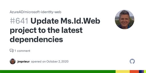 Update Msidweb Project To The Latest Dependencies · Issue 641