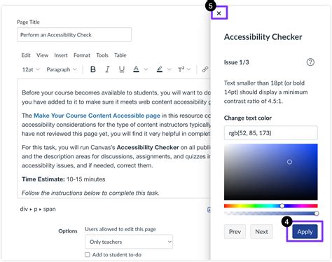 Use The Canvas Accessibility Checker Instructor Knowledge Base