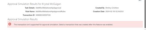 This Transaction Isnt Supported For Approval Simulation — Cloud Customer Connect