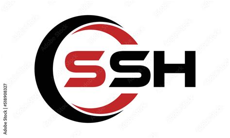 SSH Three Letter Swoosh Logo Design Vector Template Monogram Logo Abstract Logo Wordmark