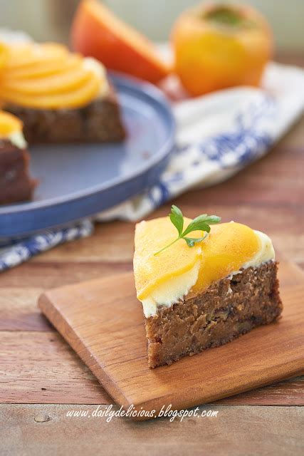 Dailydelicious Thai พุดดิ้งเค้กลูกพลับ Persimmon Pudding Cake With